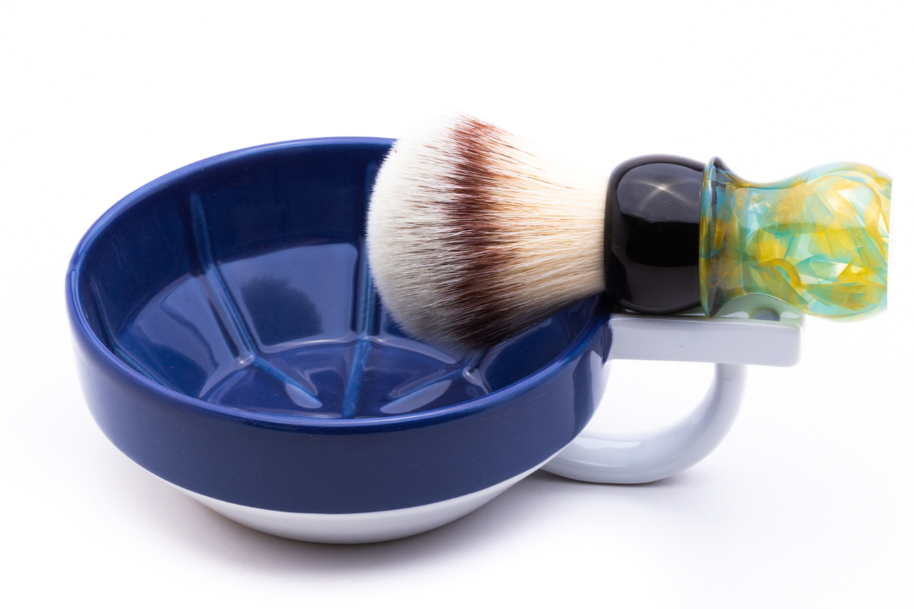 Mr Fine Blue Stoneware Lathering Bowl – BLADE SHAVING SHOP AUSTRALIA