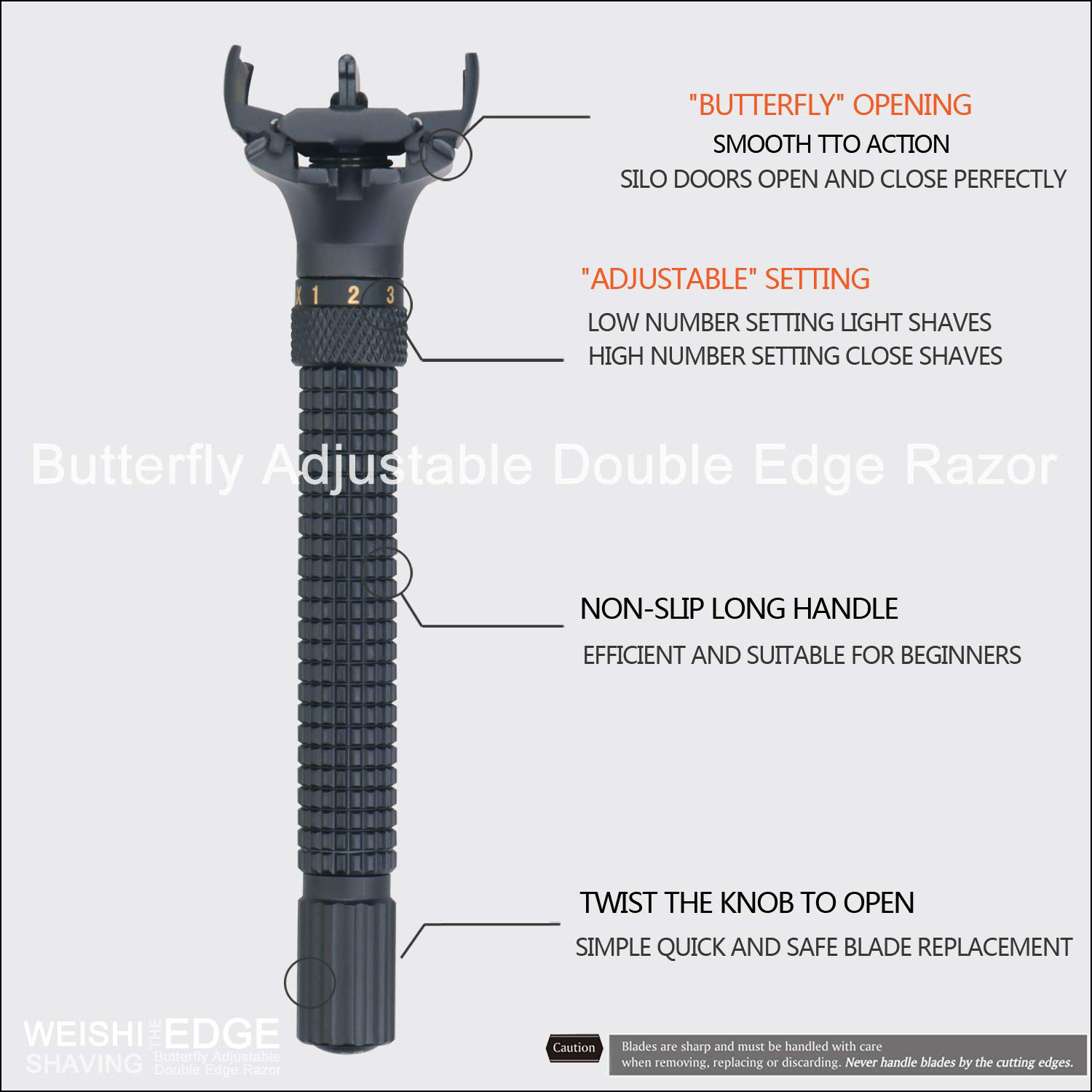 Weishi Adjustable Safety Razor – BLADE SHAVING SHOP AUSTRALIA