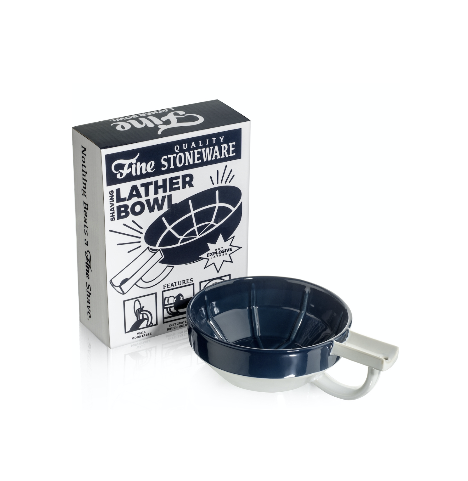 Mr Fine Blue Stoneware Lathering Bowl – BLADE SHAVING SHOP AUSTRALIA