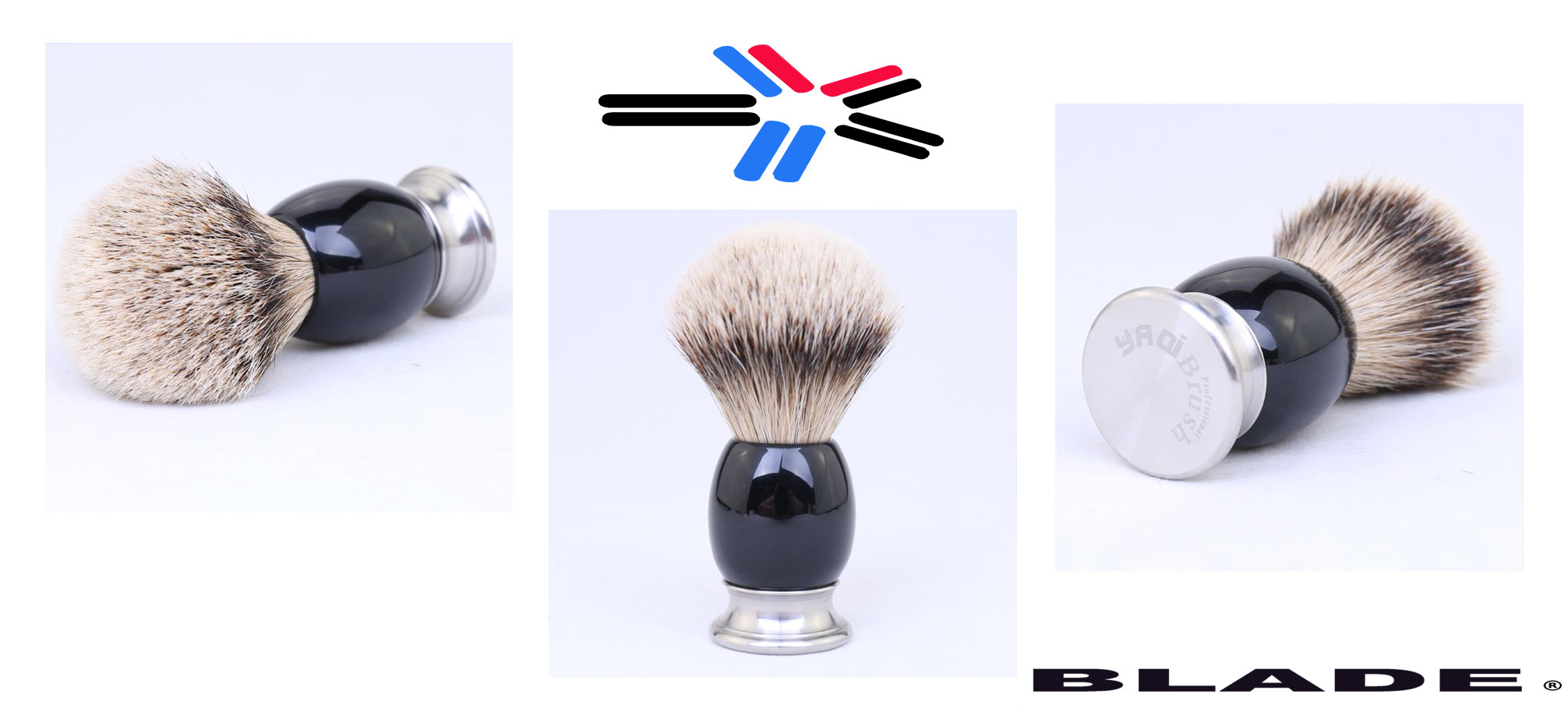 YAQI – Black Classy Silvertip Brush 22 – BLADE SHAVING SHOP AUSTRALIA