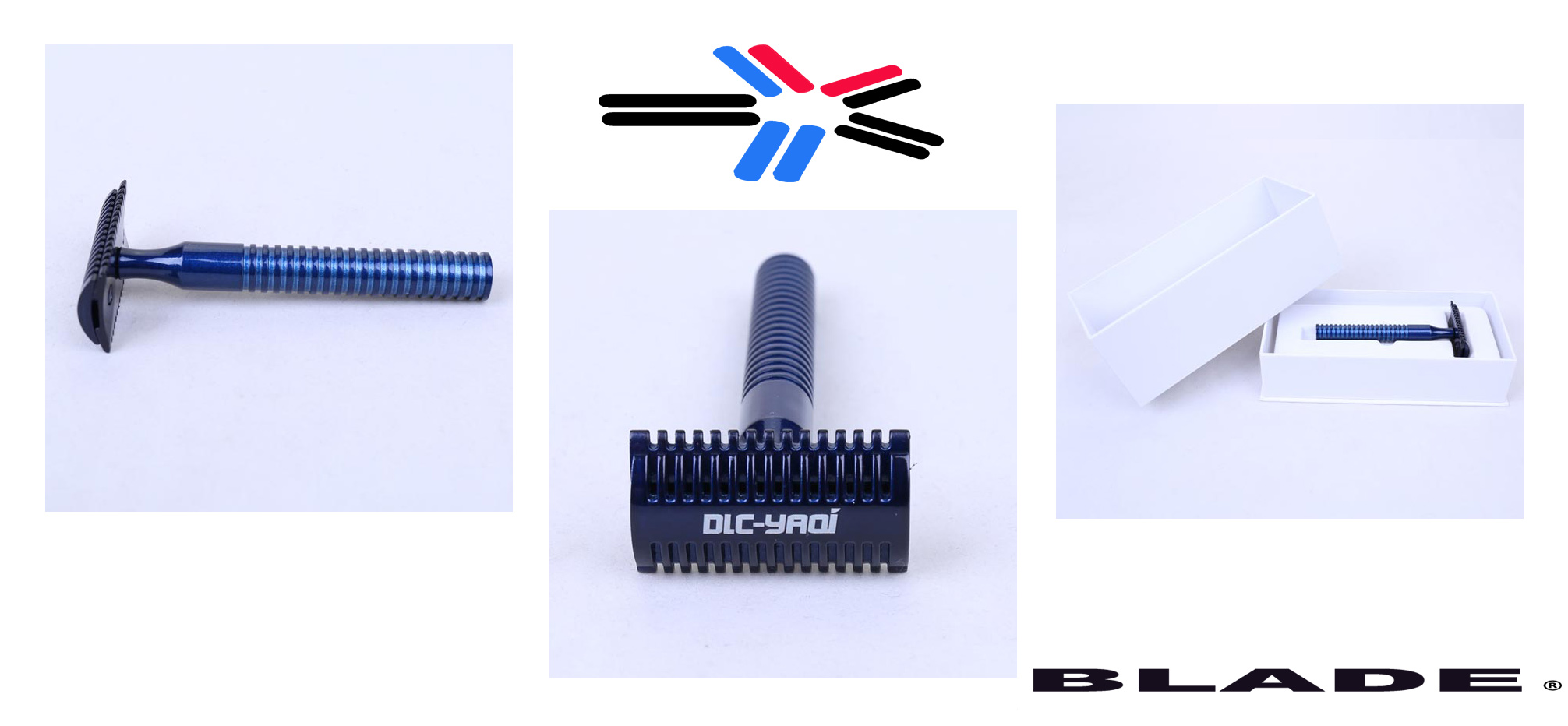 YAQI BLUE BRASS Safety Razor 008 – BLADE SHAVING SHOP AUSTRALIA