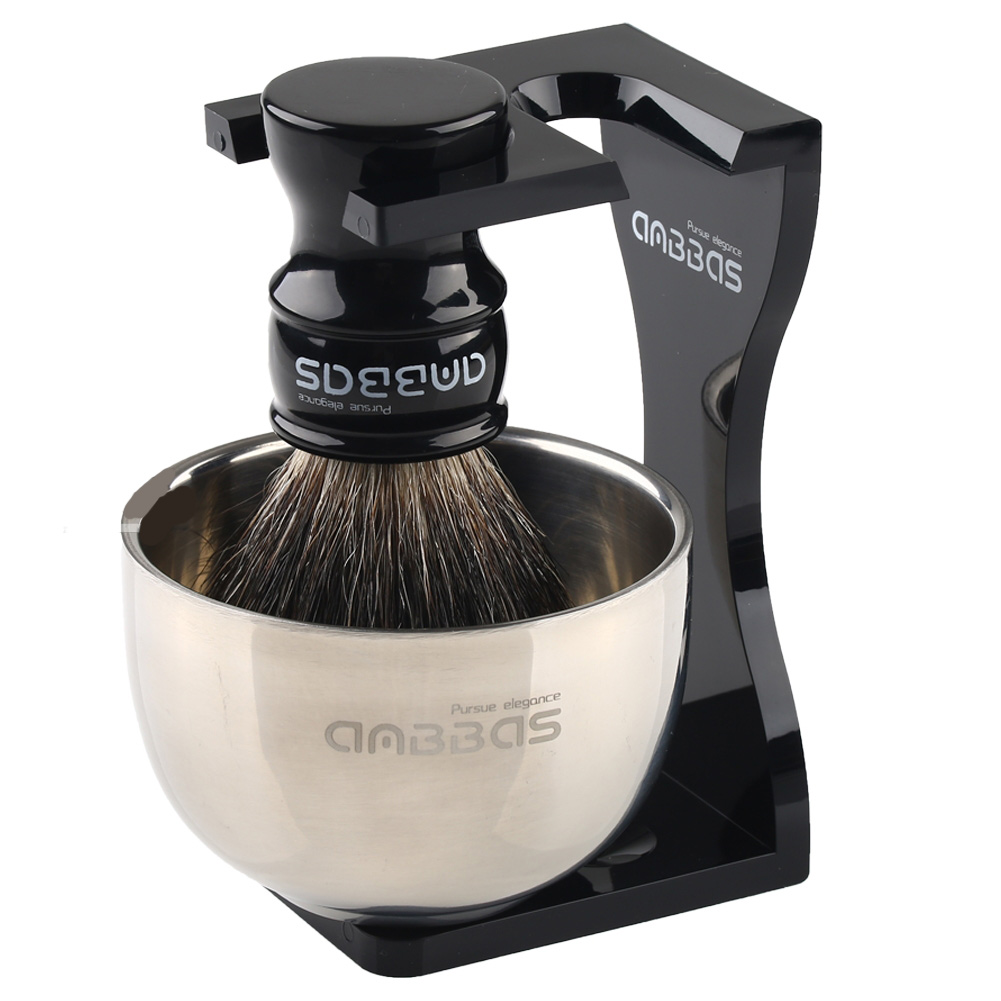 VSHOD™ – BLACK Deluxe Shaving Brush + Safety Razor Stand – BLADE ...