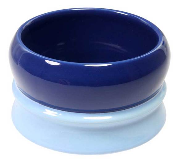 FINE™ – Two Tone Blue Stoneware – Stackable Shaving Soap / Shaving Bowl ...