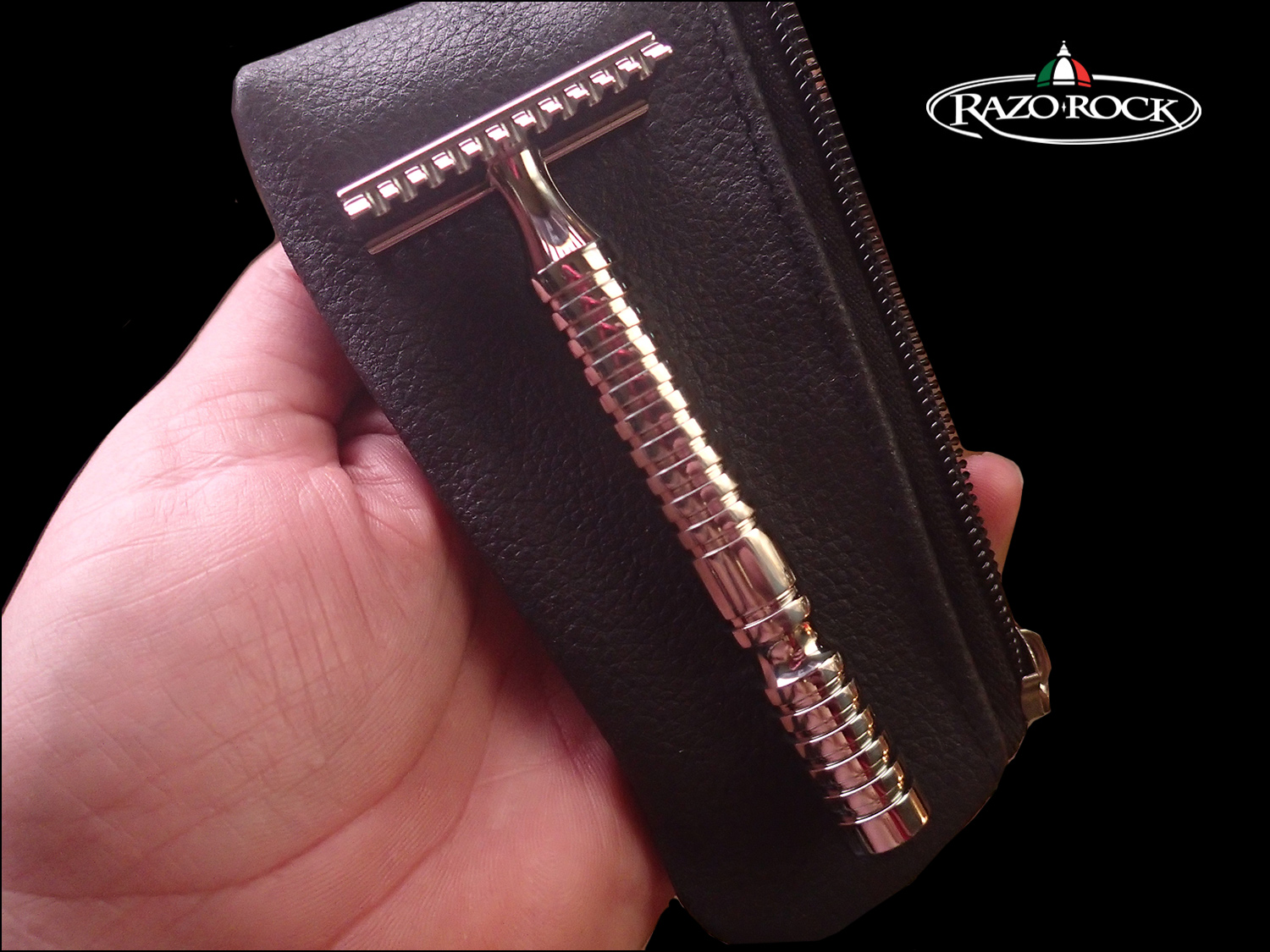 RazoRock Titanium HALO Handle – 100 mm – BLADE SHAVING SHOP AUSTRALIA