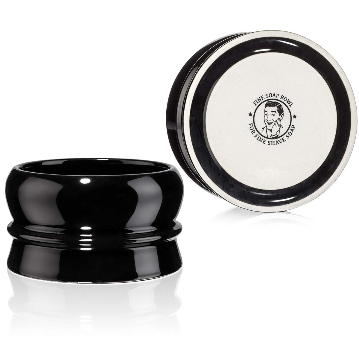 FINE™ – Black Stoneware – Stackable Shaving Soap / Shaving Bowl ...