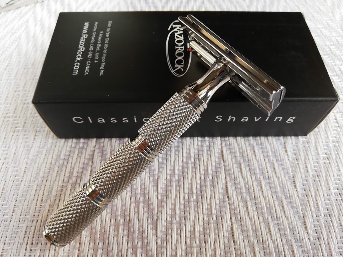 RAZOROCK Super Knurl Safety Razor Handle – BLADE SHAVING SHOP AUSTRALIA