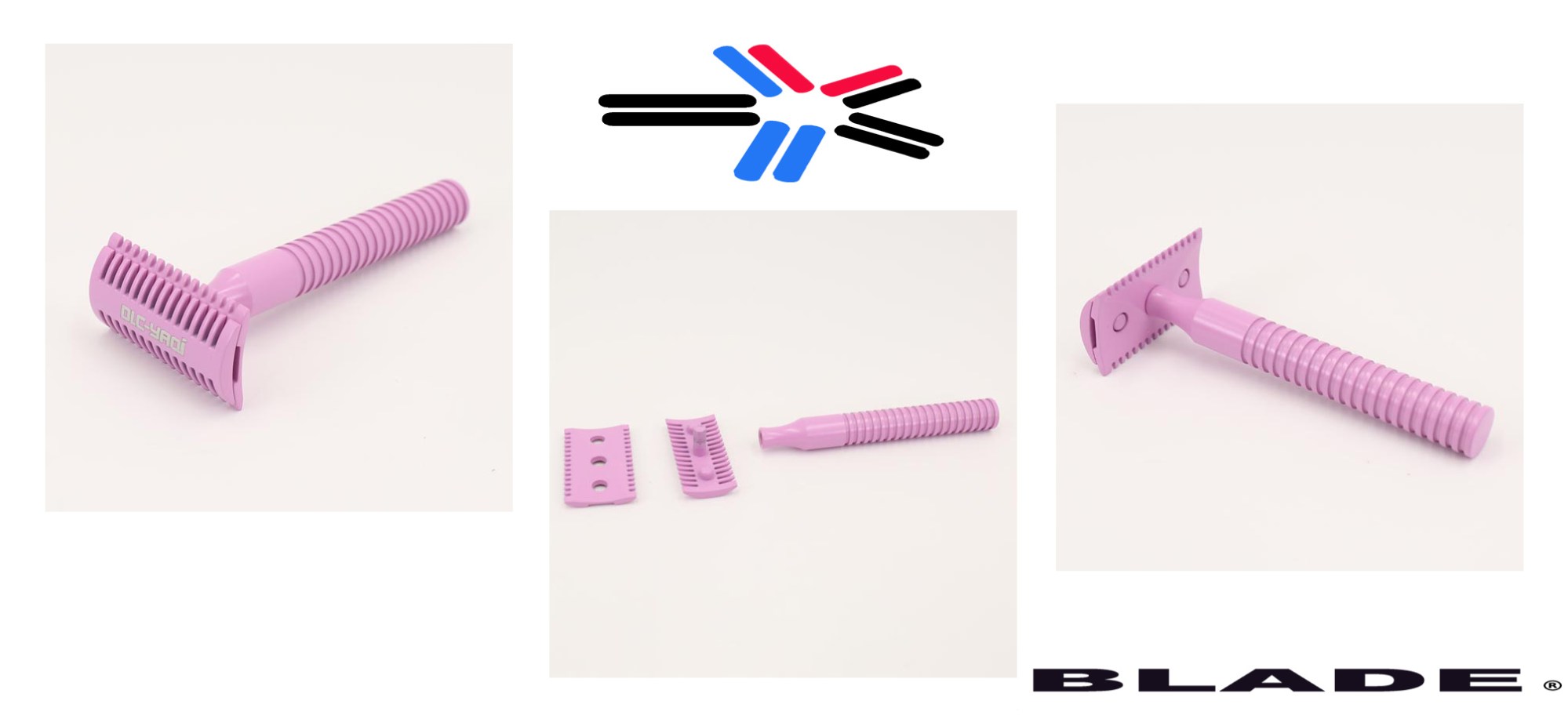 YAQI PINK Double Open Comb Safety Razor 003 – BLADE SHAVING SHOP AUSTRALIA
