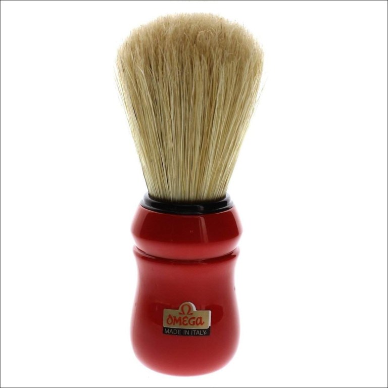RED – OMEGA 10049 Boar Hair ” Bristle ” Shaving Brush – BLADE SHAVING ...