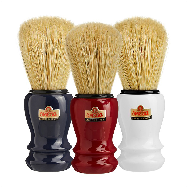 BLUE – OMEGA 10108 Boar Hair ” Bristle ” Shaving Brush – BLADE SHAVING ...