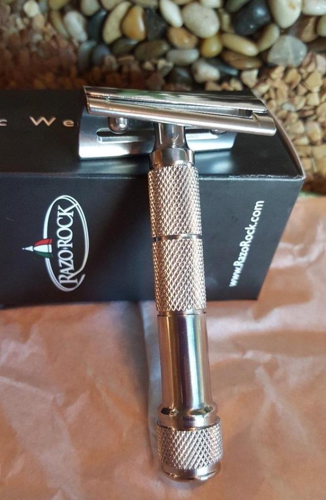 Razorock Handle for Safety Razors Radio Knob 85mm Stainless Steel 316L ...