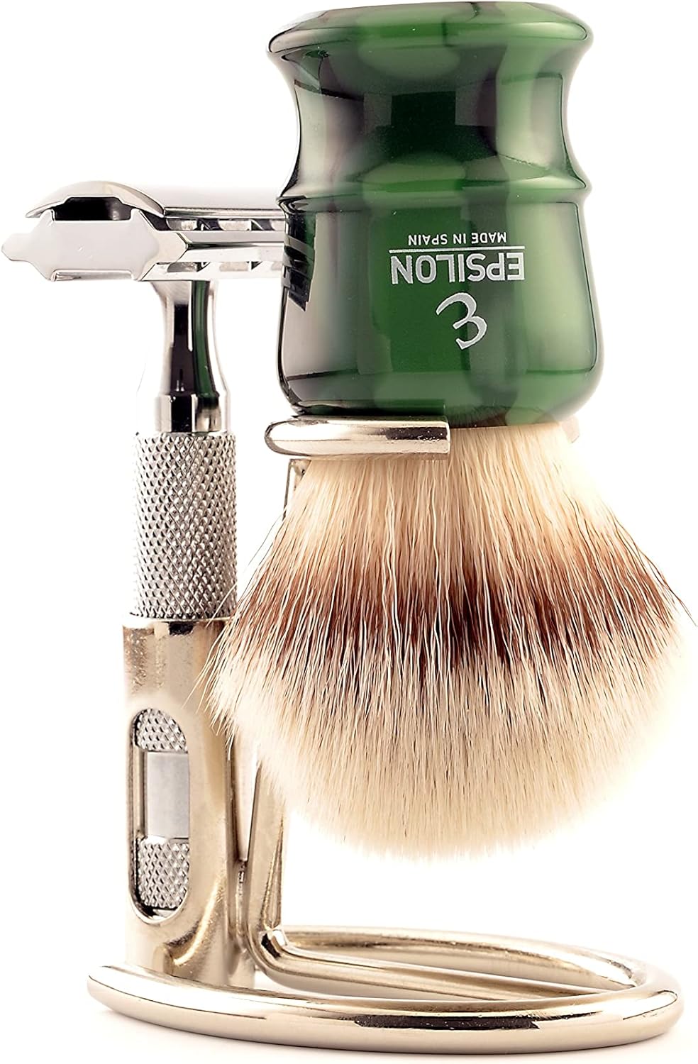 VSHOD – Epsilon Safety Razor & Shaving Brush Stand – BLADE SHAVING SHOP ...