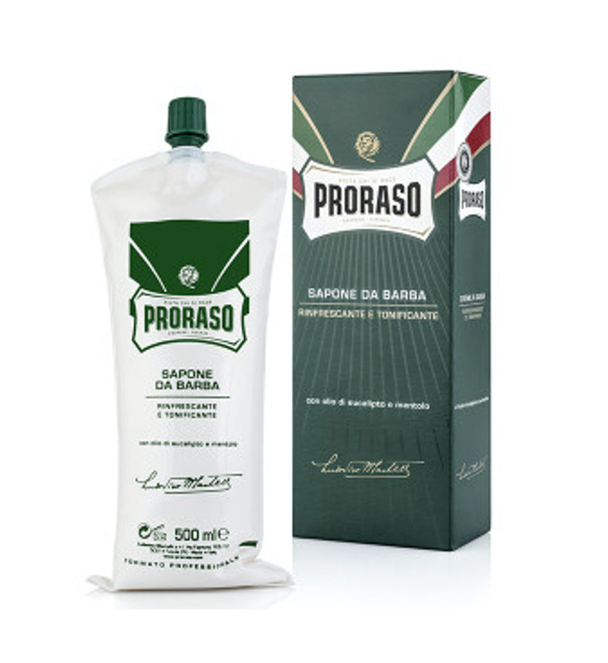 PRORASO – Shaving Cream GREEN Refresh Tube 500ml – BLADE SHAVING SHOP ...