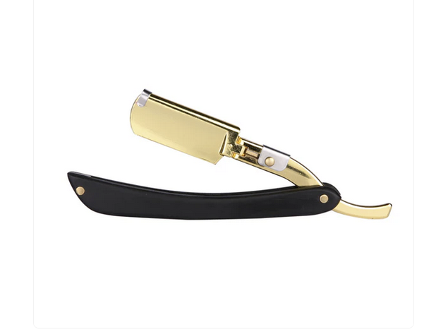 Barbers Shaving Razor 5 Black Wood/Gold – Shavette – BLADE SHAVING SHOP ...
