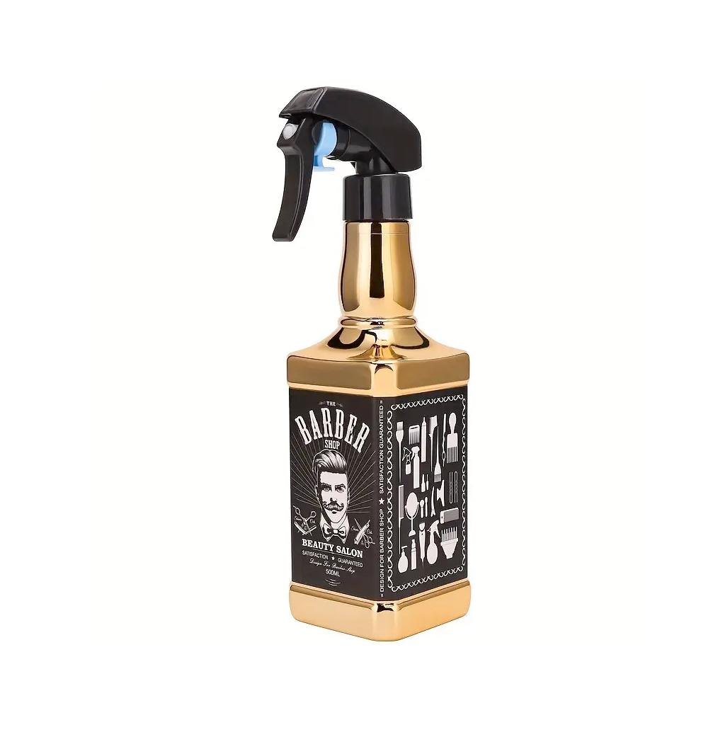Barbers Electroplated Plastic Spray Bottle – Gold – BLADE SHAVING SHOP ...